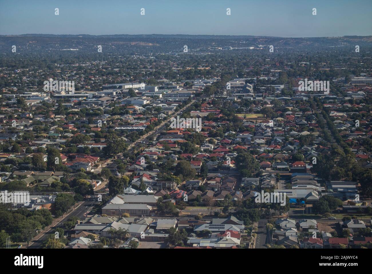 Adelaide Australia. 6 January 2020. A high angle aerial view of ...