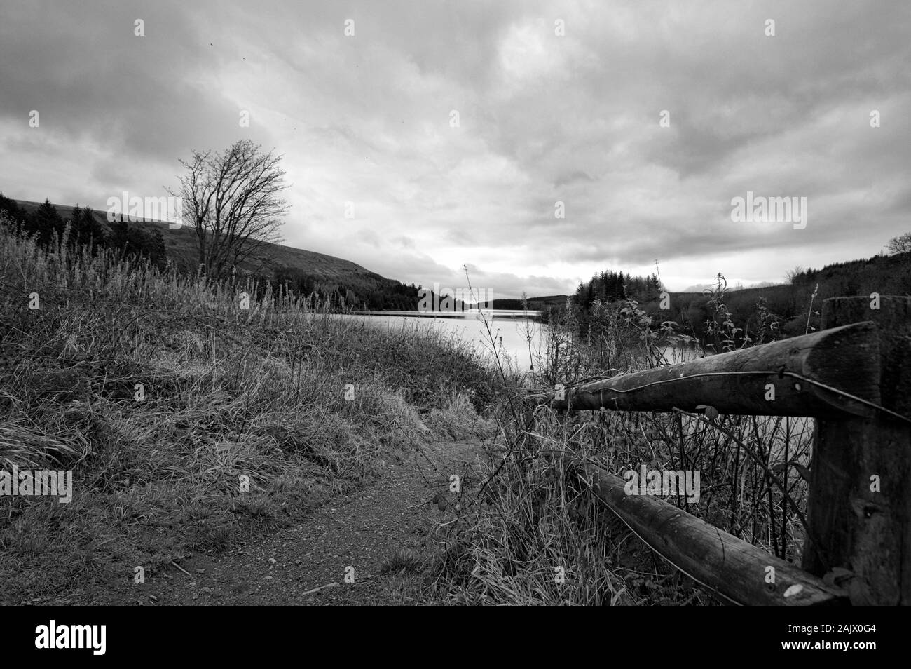 Water storage lake Black and White Stock Photos & Images - Alamy