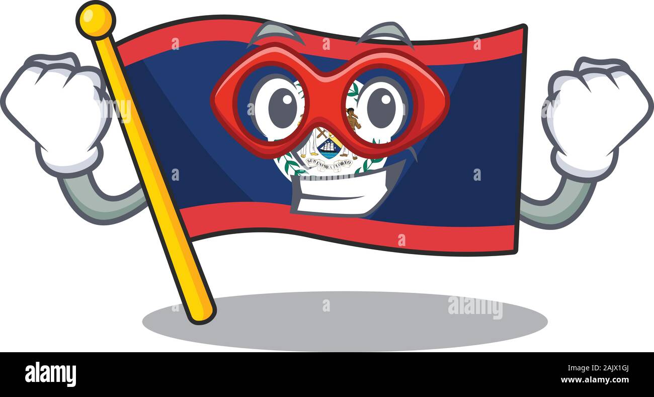 Smiley mascot of flag belize dressed as a Super hero Stock Vector Image ...