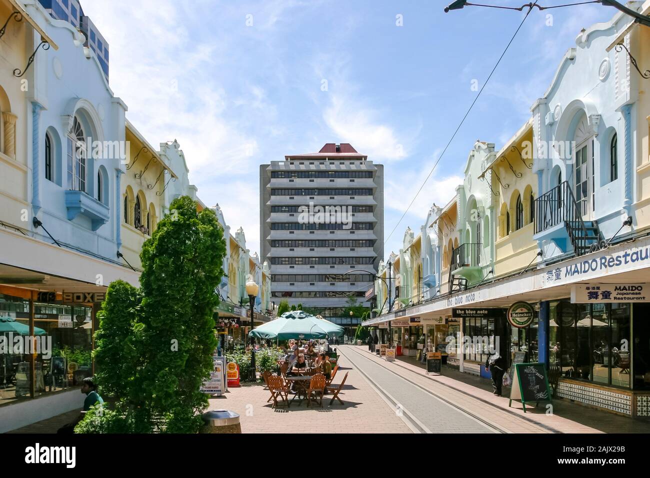 New Regent Street pedestrian mall, near to Cathedral Square ...