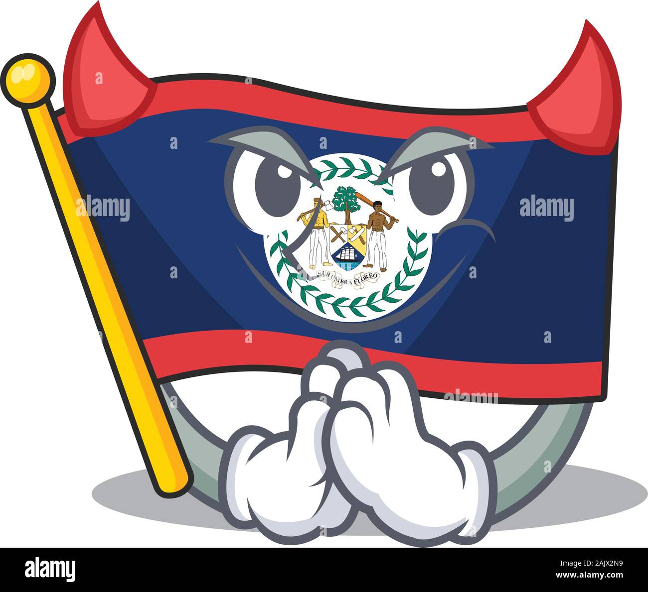 Devil flag belize Cartoon in character design Stock Vector Image & Art ...