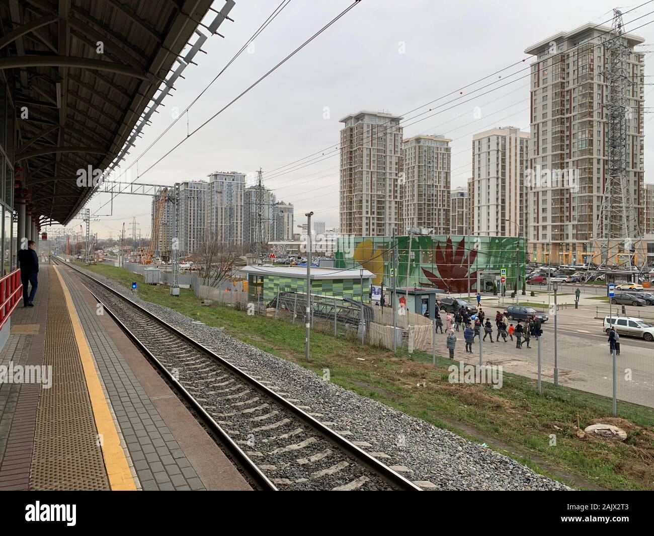 Moscow, Russia - November 07, 2019: View on apartments at Botanicheskiy ...