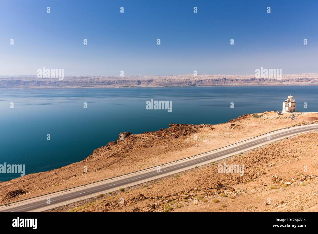 Dead Sea, on Ma'in street from Madaba to Dead sea, lowest place on ...