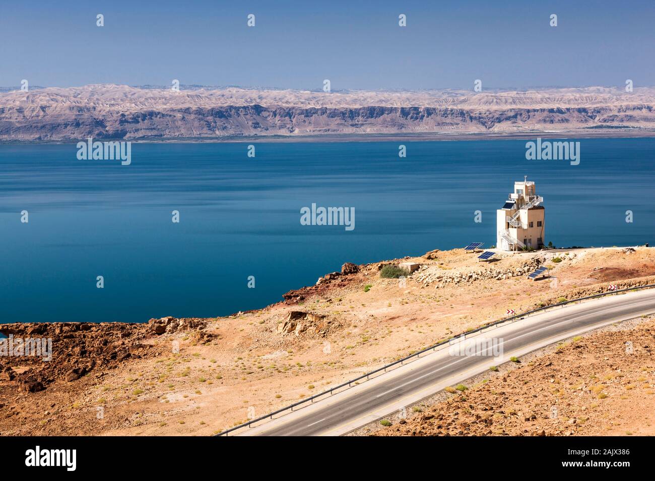 Dead Sea, on Ma'in street from Madaba to Dead sea, lowest place on ...