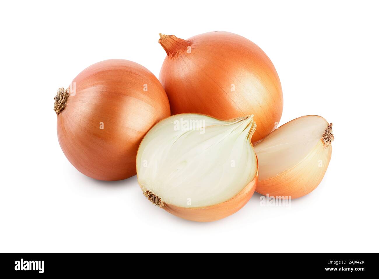 yellow onion isolated on white background close up Stock Photo - Alamy