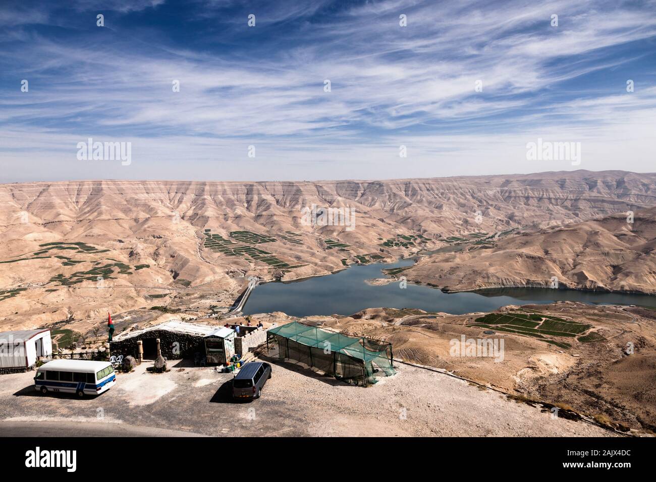 Wadi Mujib, great view of valley, Kings Highway, route 35, karak, high ...