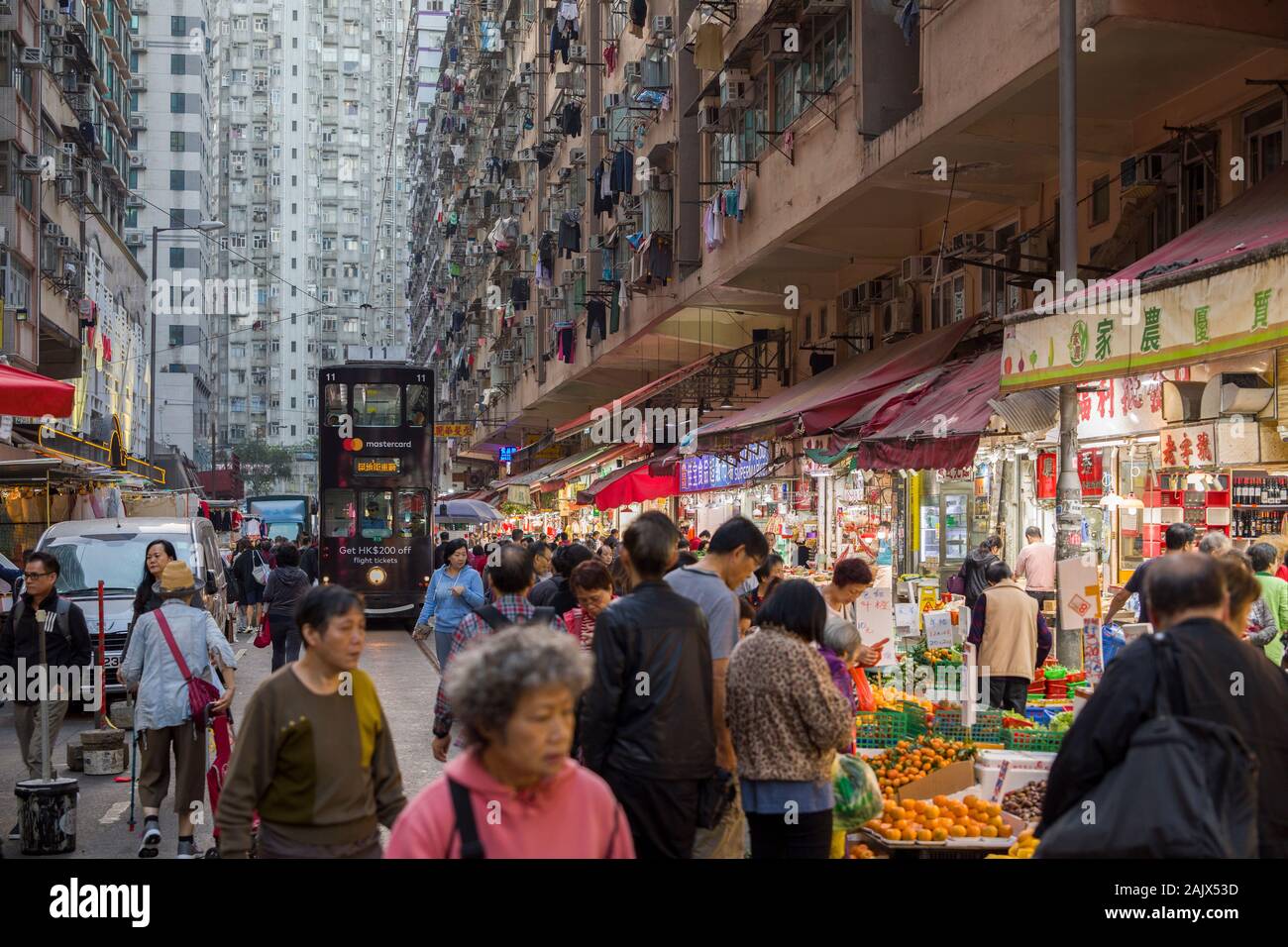 This is the famous Chun Yeung Street Market, and at 5pm it’s so busy ...
