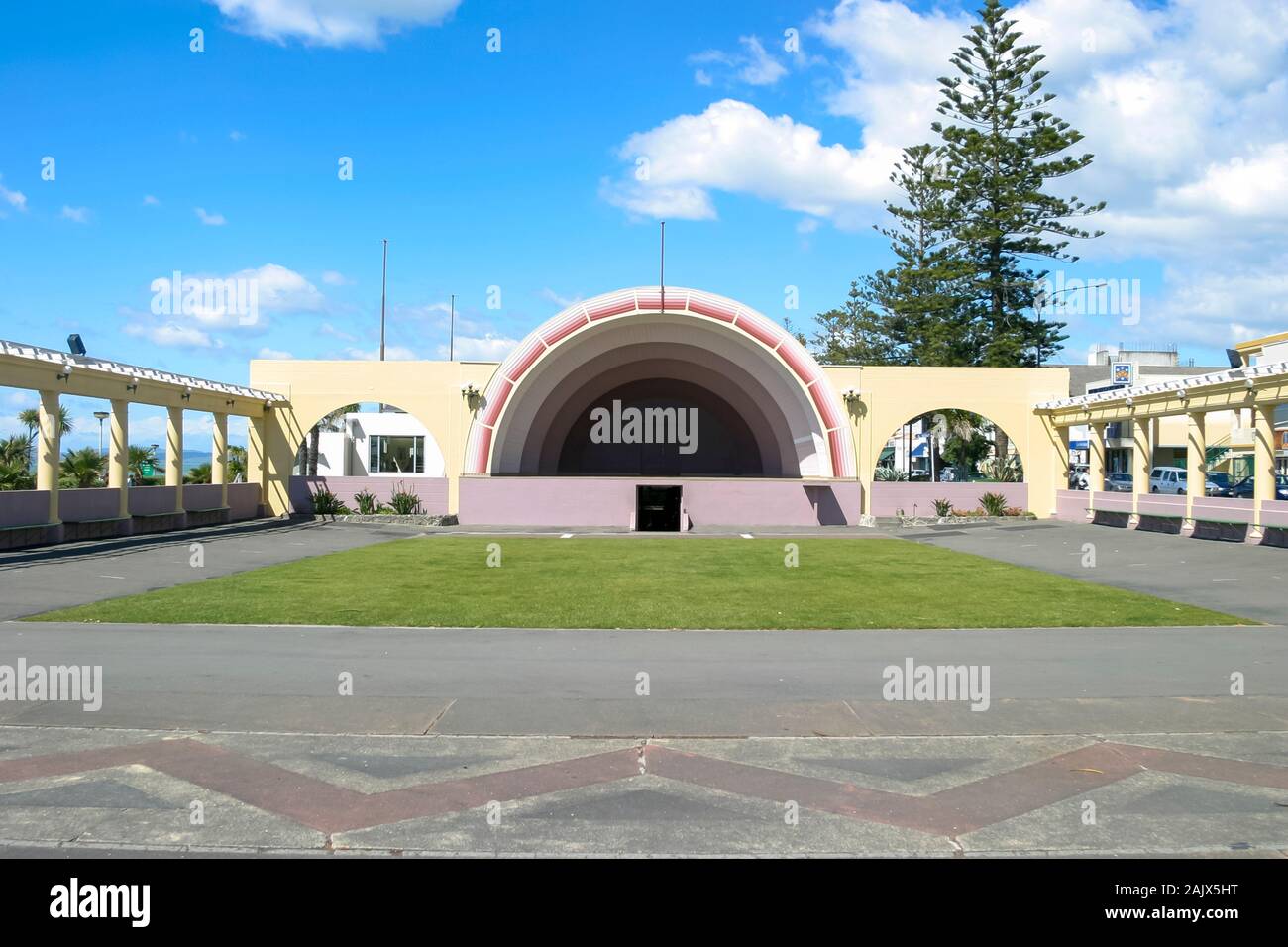 The Art Deco Doame and Sound Shell in Napier, Hawkes Bay, North Island ...