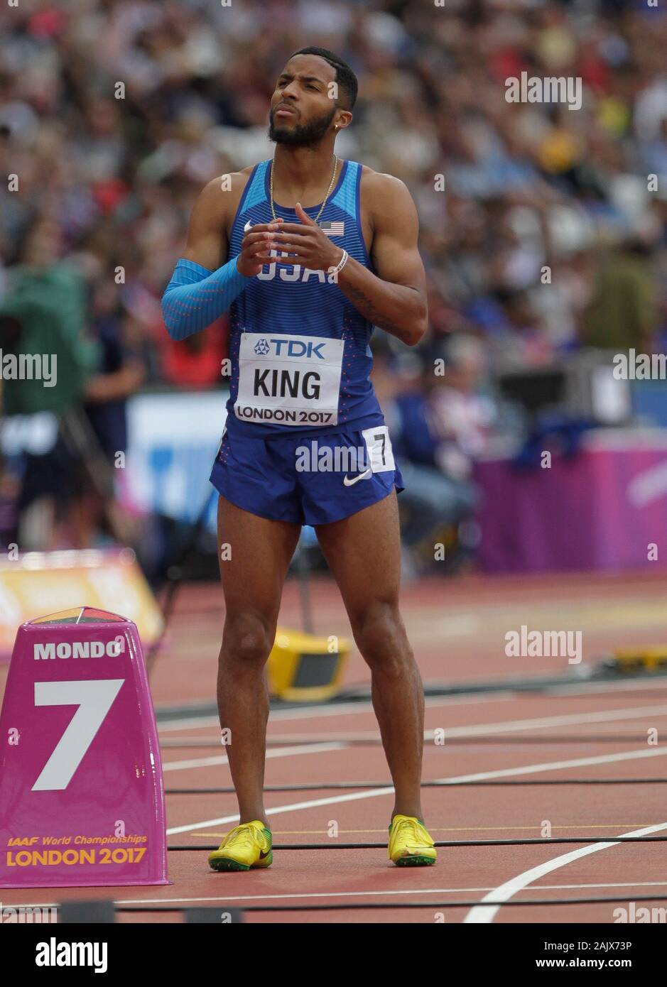 Kyree King (USA) during the 2nd Men's 200m Series of the IAAF World ...