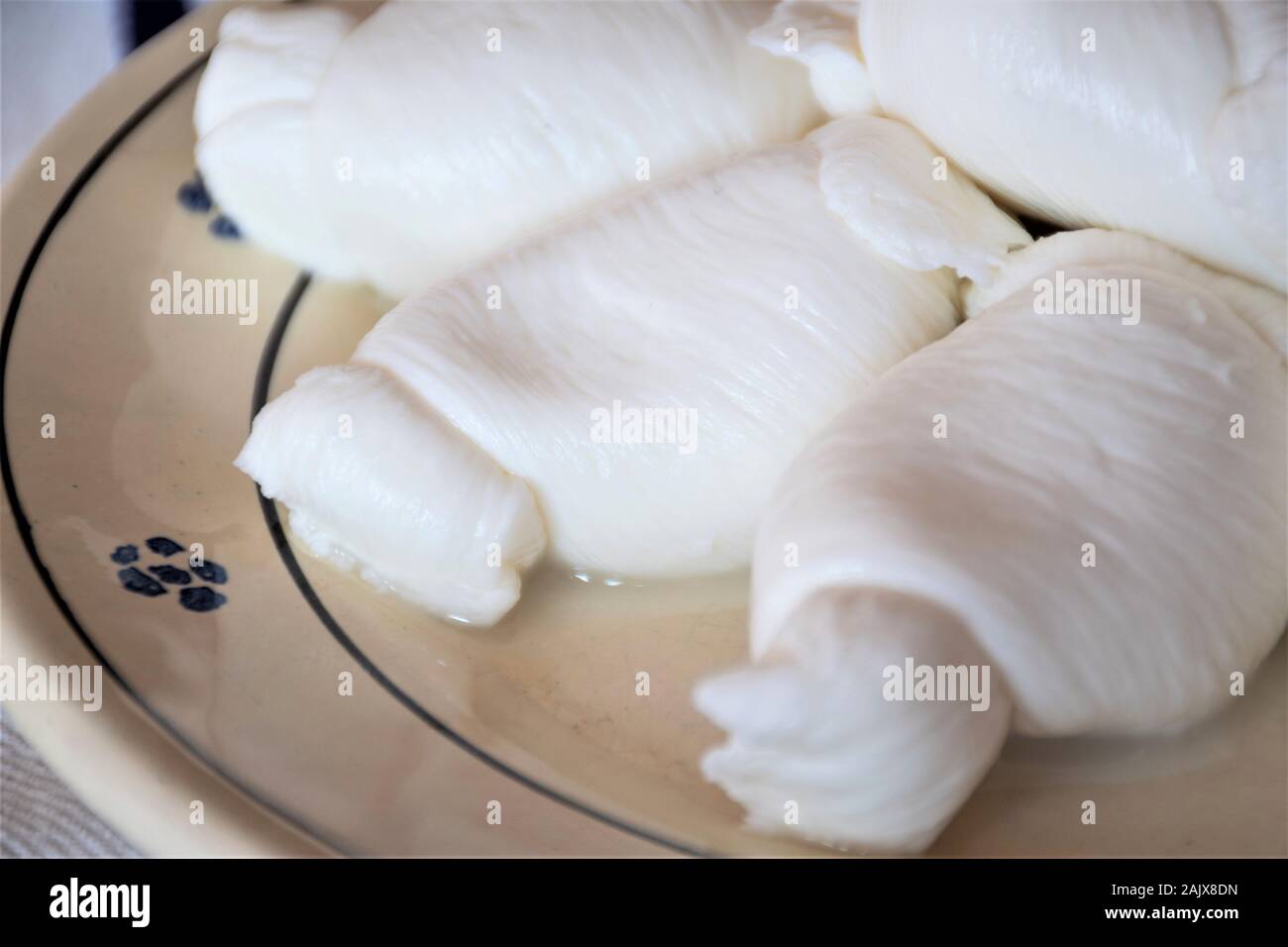 Fresh Mozzarella, traditionally southern Italian cheese made from ...