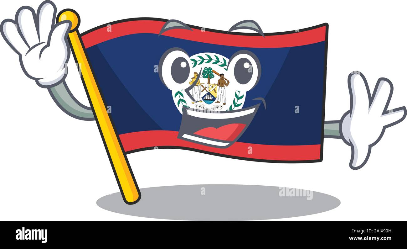 National flag of belize waving Stock Vector Images - Alamy