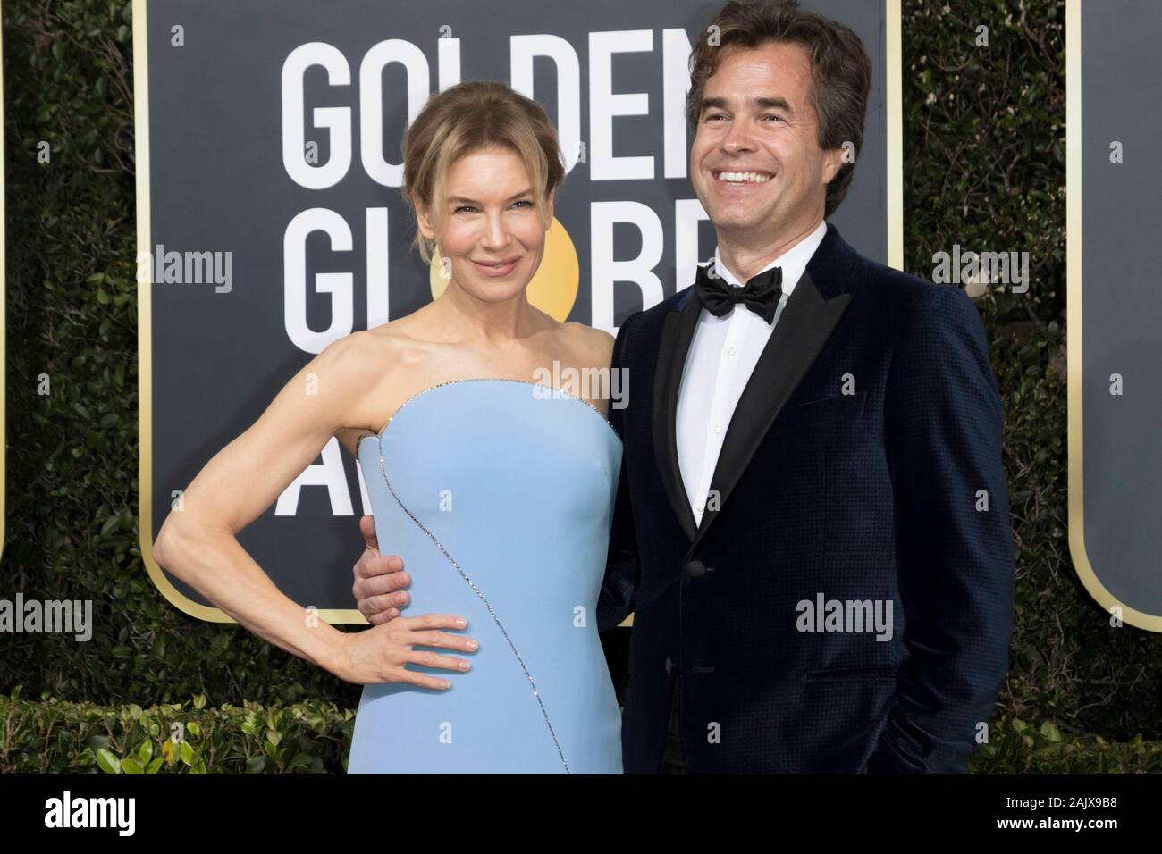 Renee Zellweger and Rupert Goold attend the 77th Annual Golden Globe ...