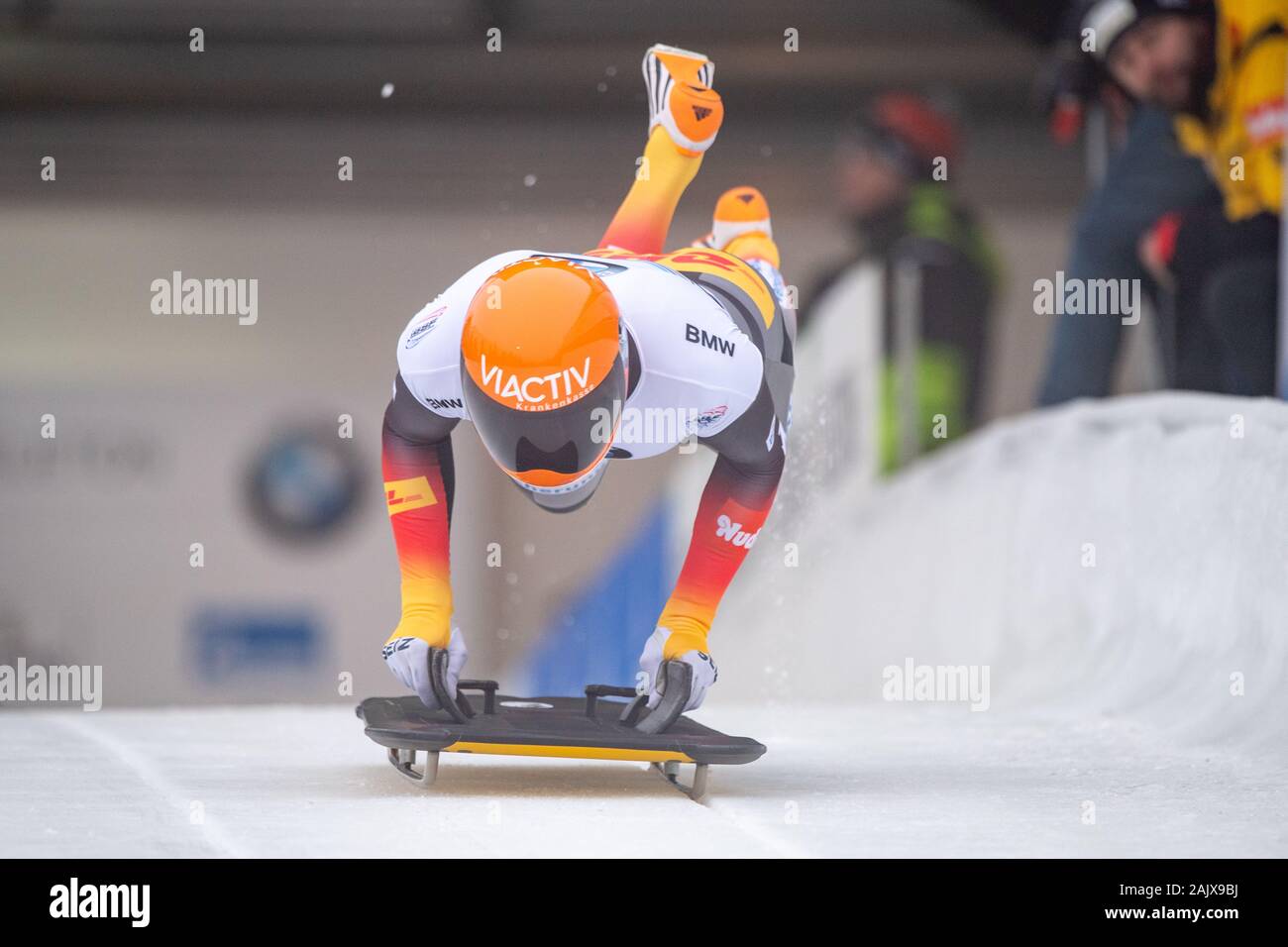 Axel JUNGK (GER), start, action, BMW IBSF World Cup Skeleton of Men, on ...