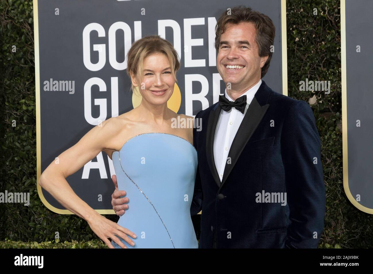Renee Zellweger and Rupert Goold attend the 77th Annual Golden Globe ...