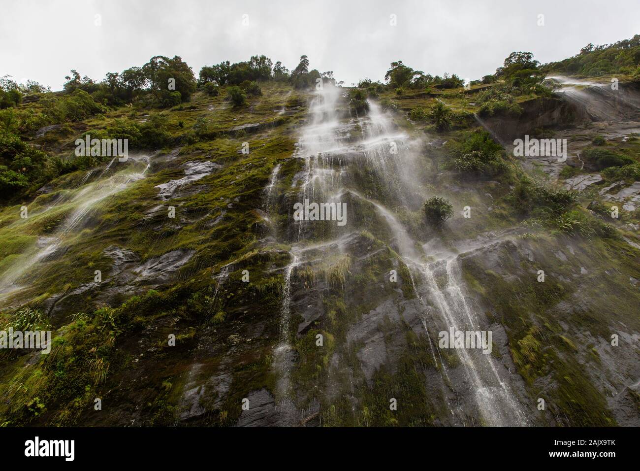 Doubtful Sound Waterfall Stock Photo - Alamy