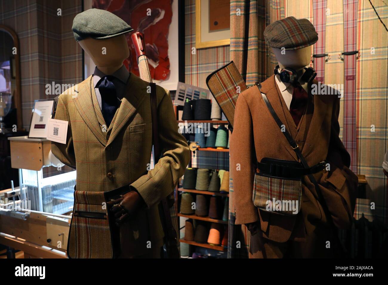 Clothes on display at the presentation of The Huntsman Archive ...