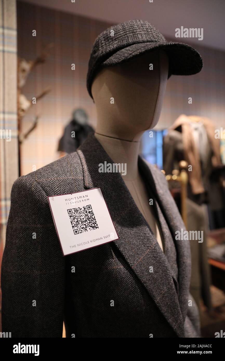 A QR code displayed on a jacket at the presentation of The Huntsman ...
