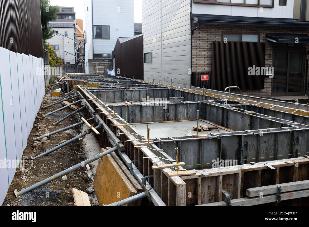 The early construction of a house in Kyoto, Japan Stock Photo - Alamy