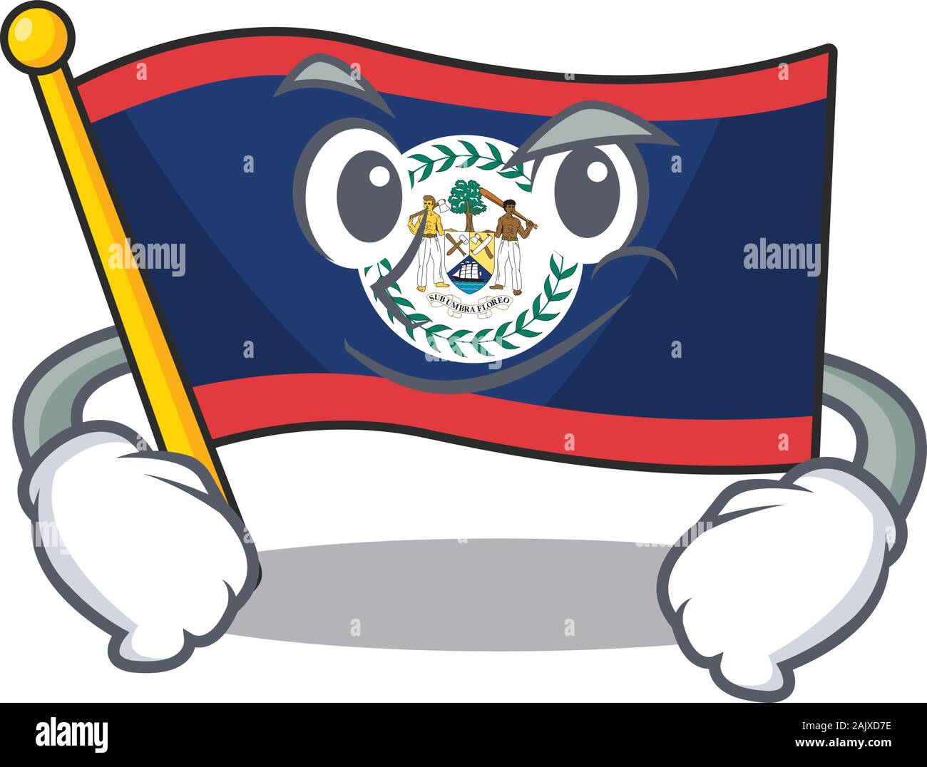 Cool flag belize mascot character with Smirking face Stock Vector Image ...