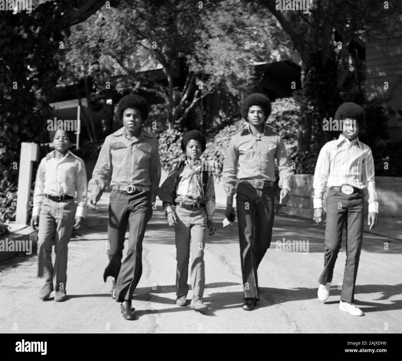 JACKSON 5 Promotional photo of American pop band about 1970 with ...