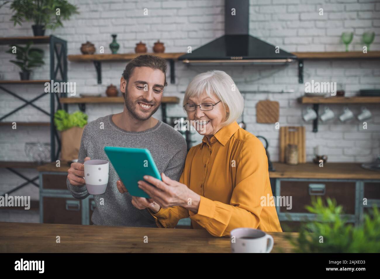 Young mother son making hi-res stock photography and images - Alamy