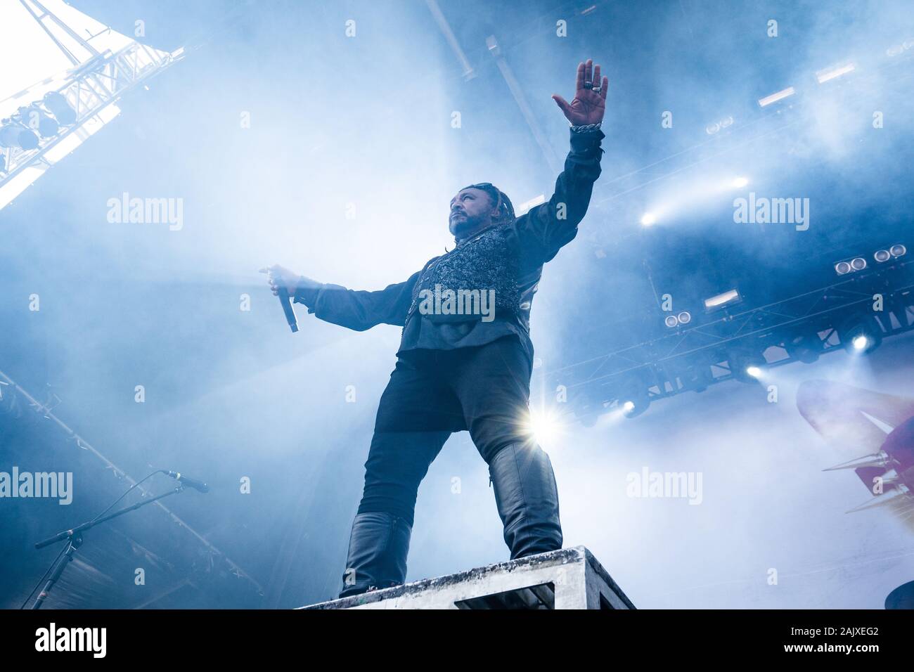 Copenhagen, Denmark - June 20th, 2019. The Welsh metal band Skindred ...