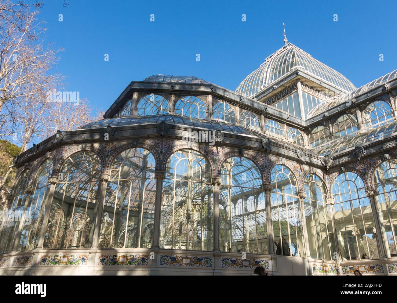 Crystal Palace (Palacio de cristal) in Retiro Park in Madrid, Spain ...