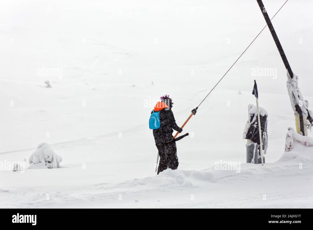 T bar lift hi-res stock photography and images - Alamy