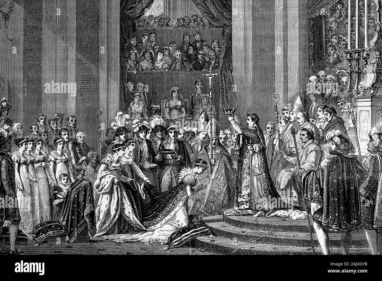 The coronation of Napoleon in the Cathedral of Notre Damme. 2nd ...