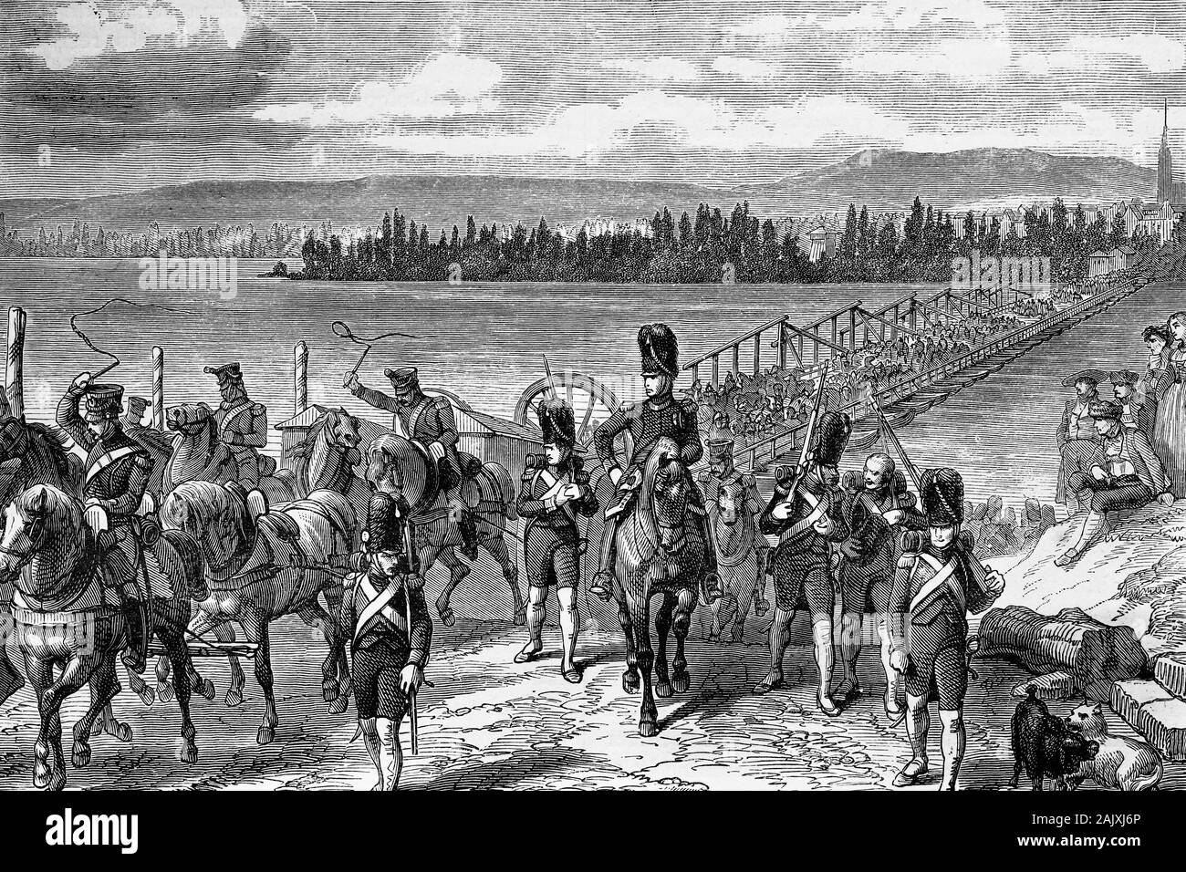 Crossing of the rhine Black and White Stock Photos & Images - Alamy