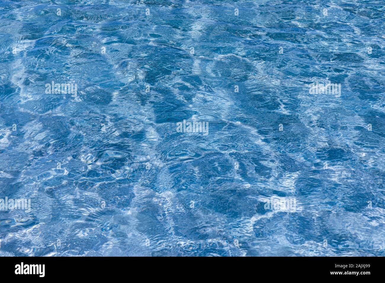 Water surface with bright sun light reflections, sea water background ...