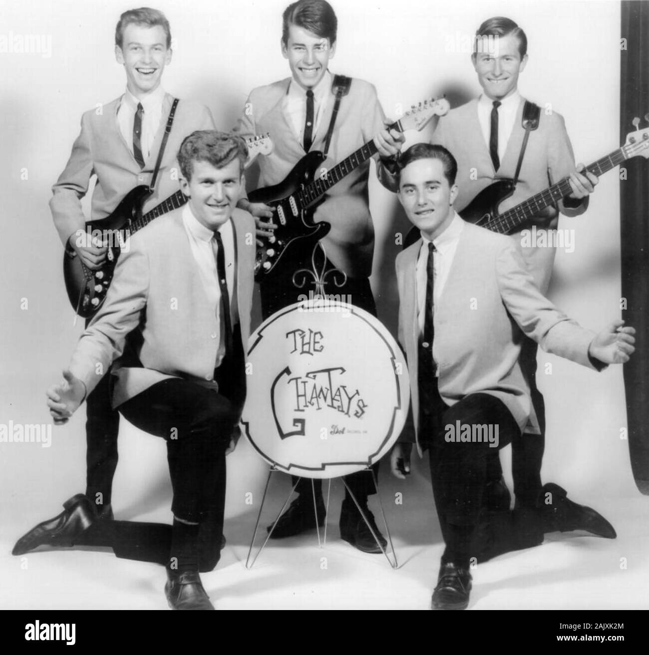 THE CHANTAYS Promotional photo of American rock group about 1963 Stock ...