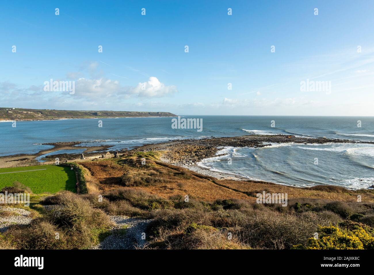 Port Eynon Salt House and the Salt house spit. Port Eynon, Gower ...