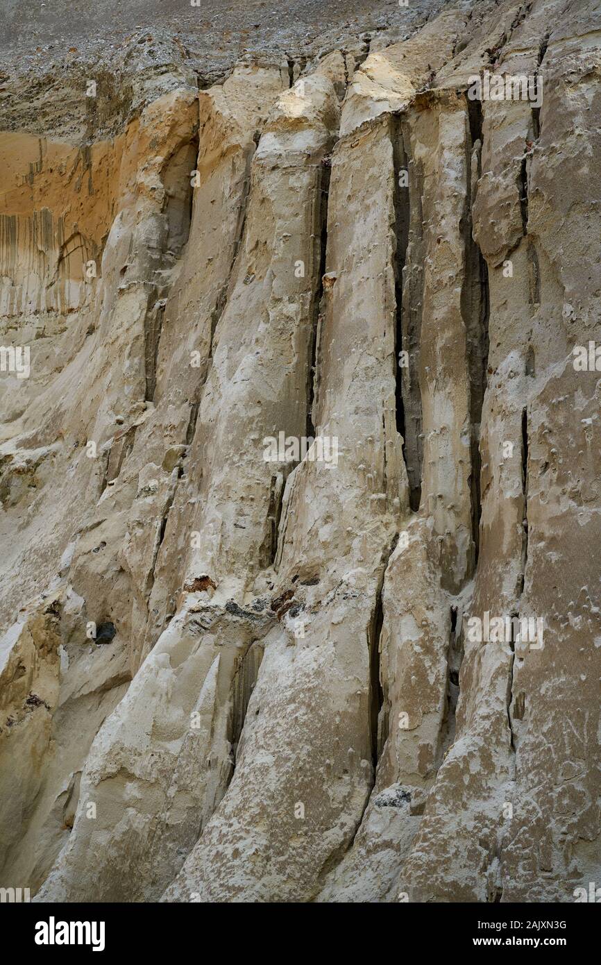 Sedimentary rocks (concretions) in the natural park in Romania Stock ...