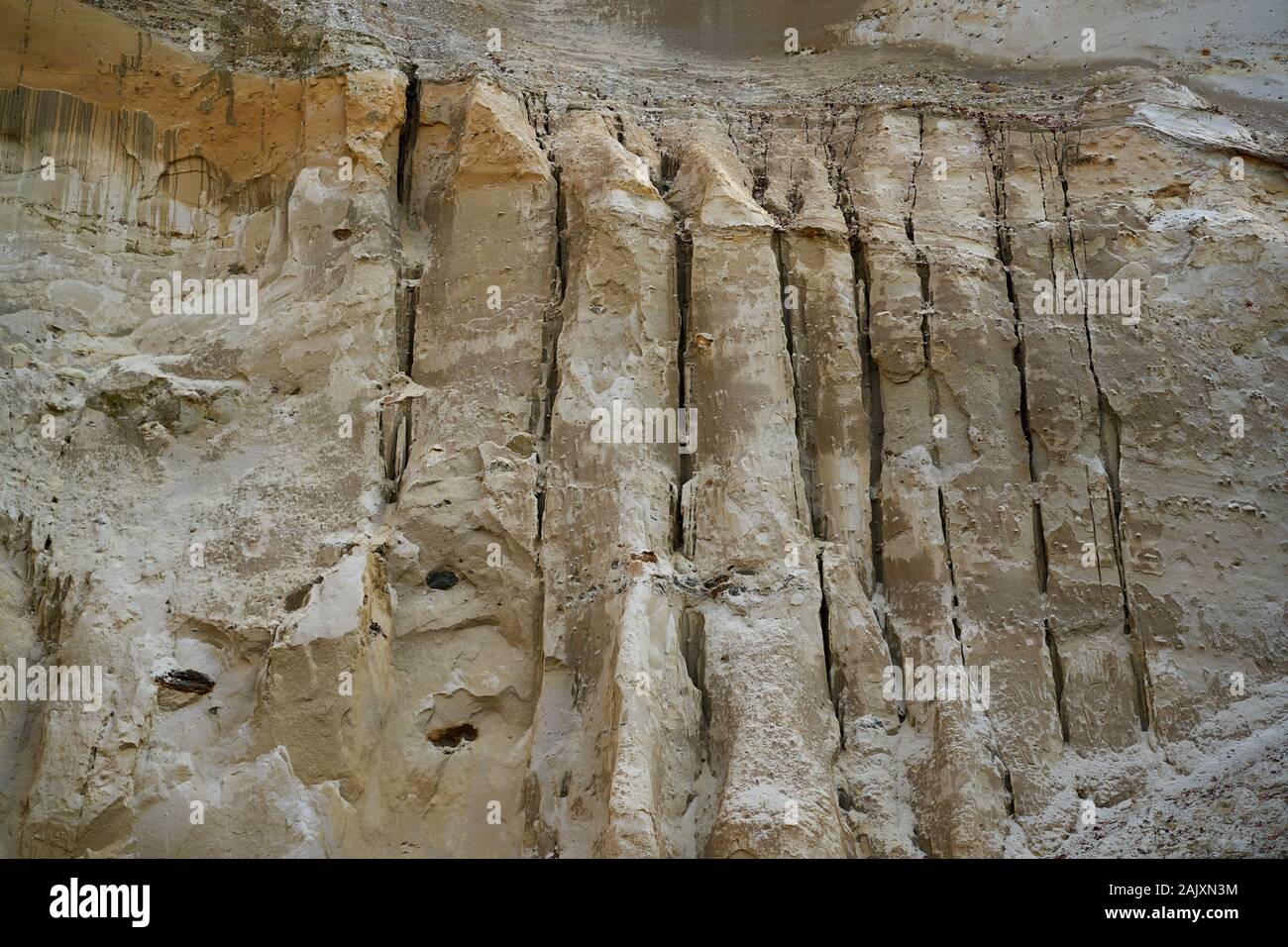Sedimentary rocks (concretions) in the natural park in Romania Stock ...