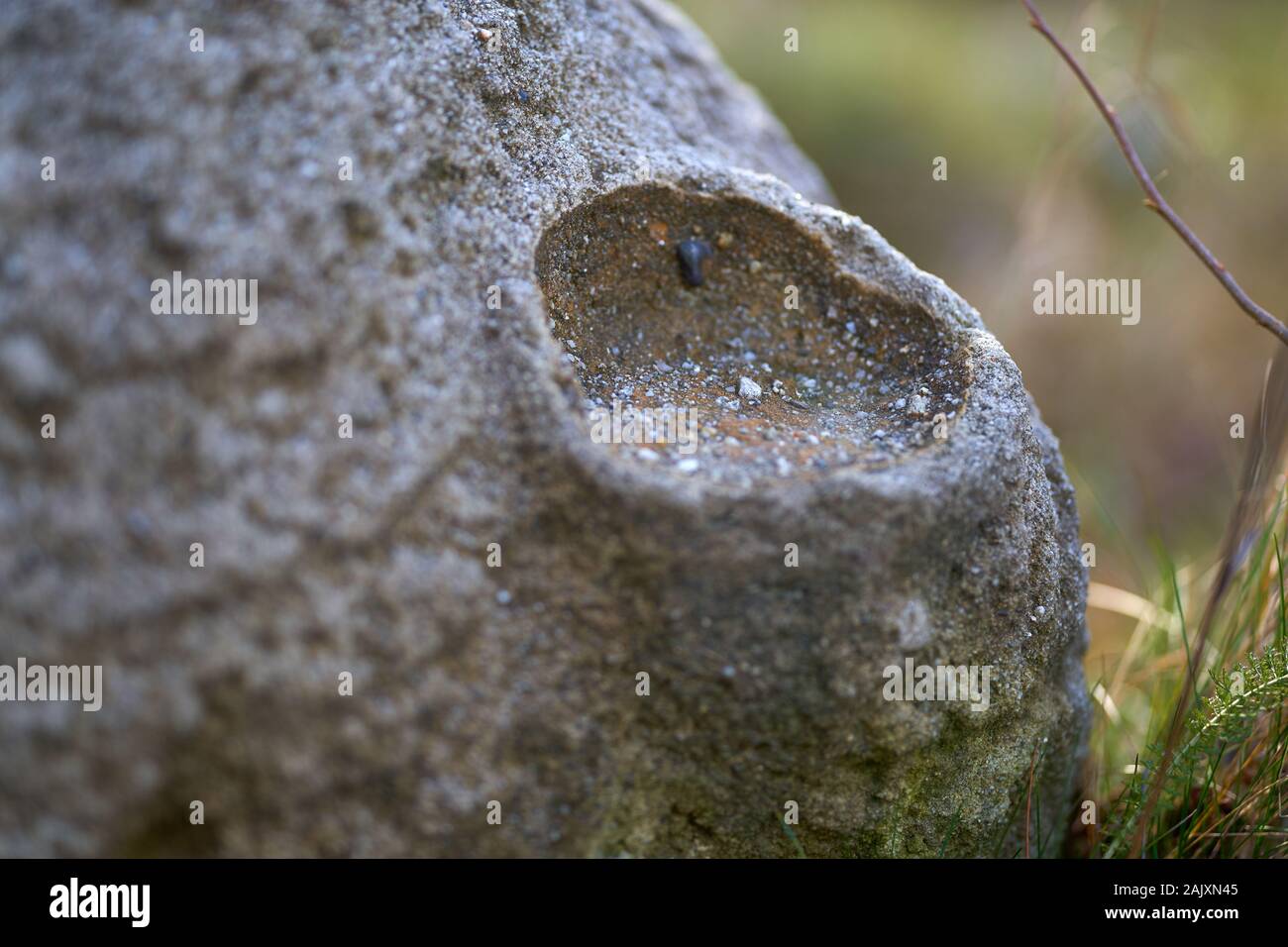 Sedimentary rocks (concretions) in the natural park in Romania Stock ...