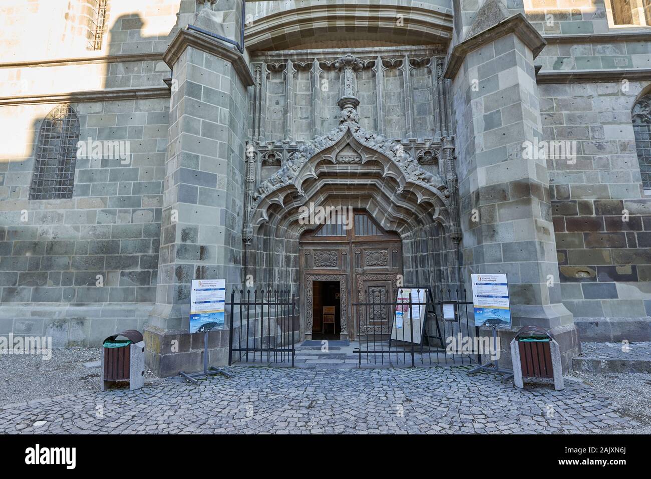 Brasov BV, Romania - December 15th 2019: The Black Church, a medieval ...