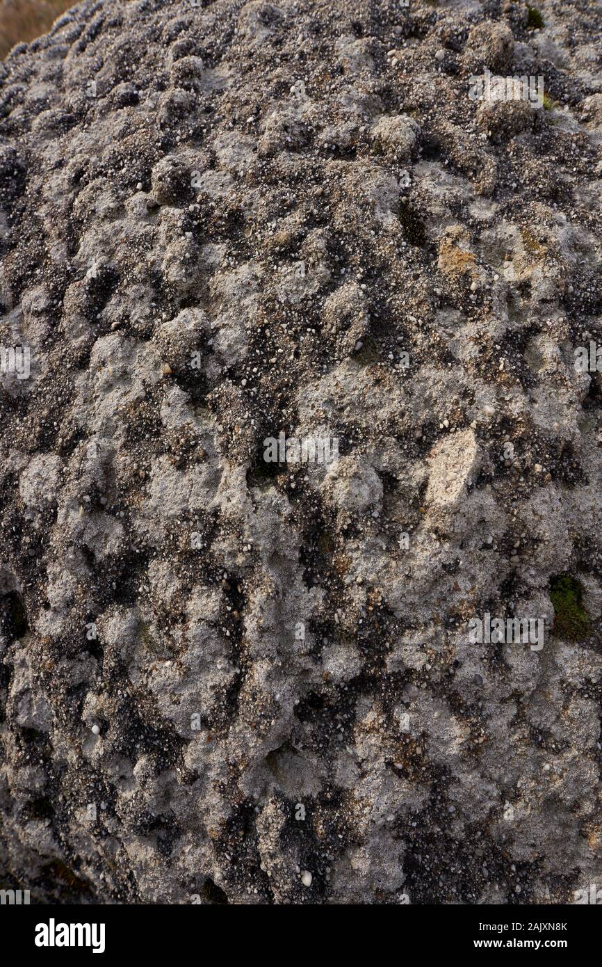 Sedimentary rocks (concretions) in the natural park in Romania Stock ...