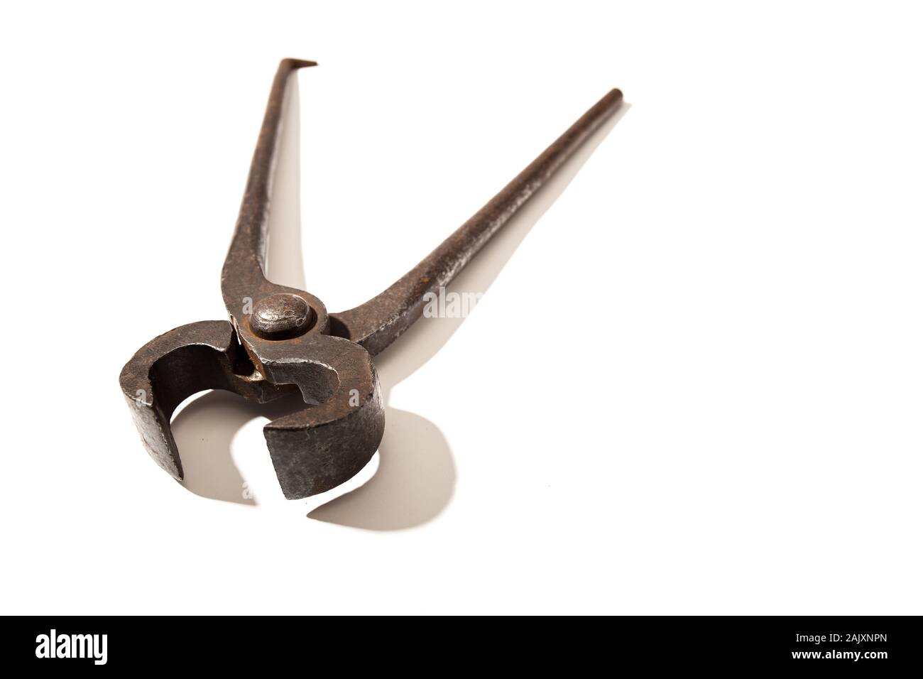 Old rusty pincers isolated on white. Vintage tool. Squeeze concept ...