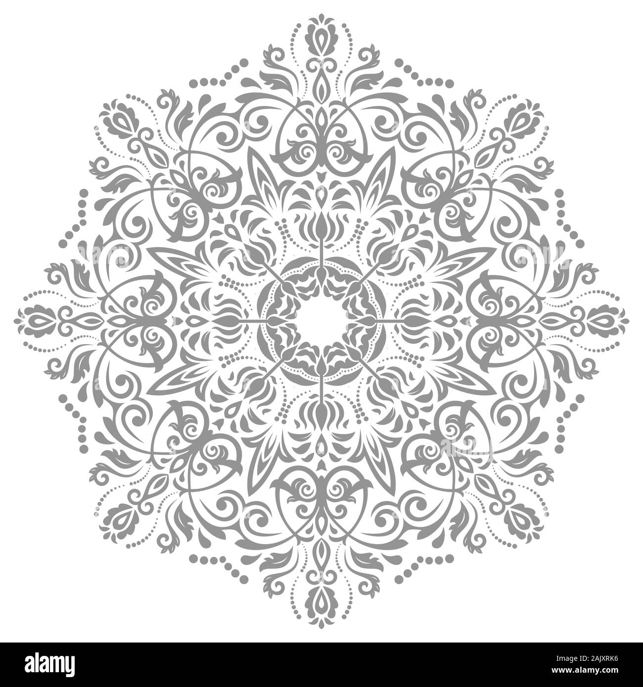 Pretty Round Snowflake Stock Photo - Alamy