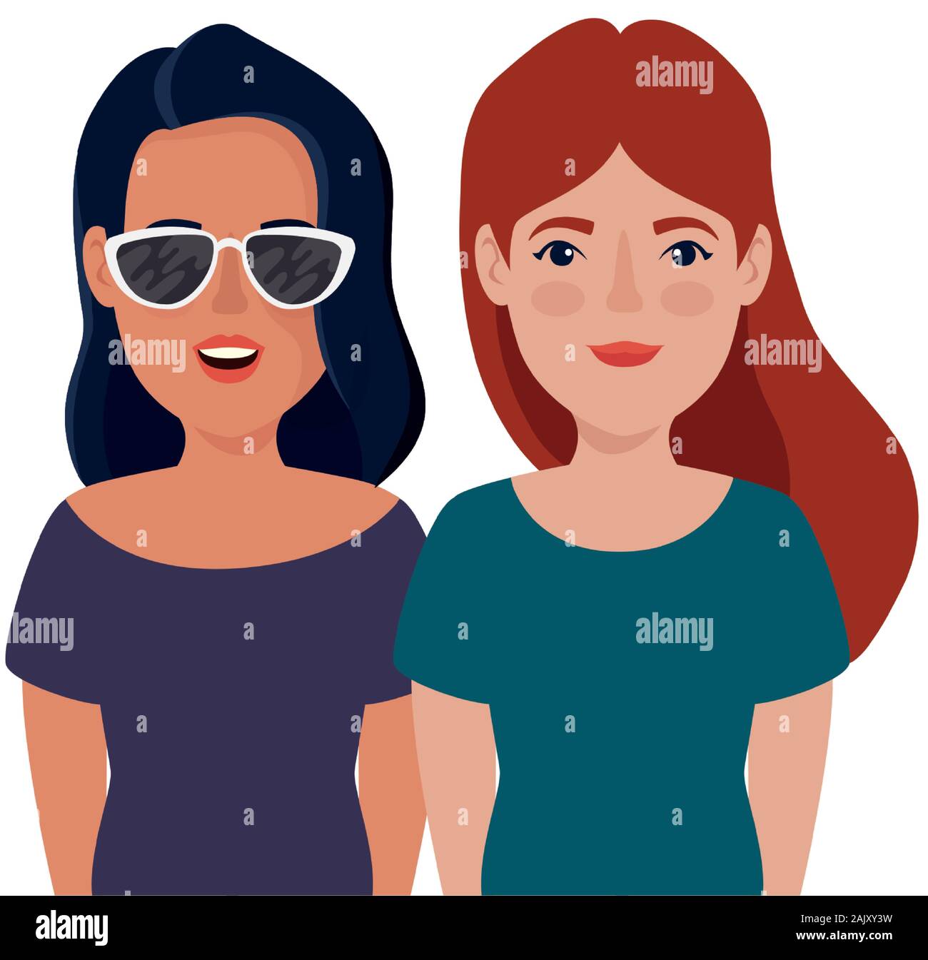 group of beautiful women avatar character Stock Vector Image & Art - Alamy