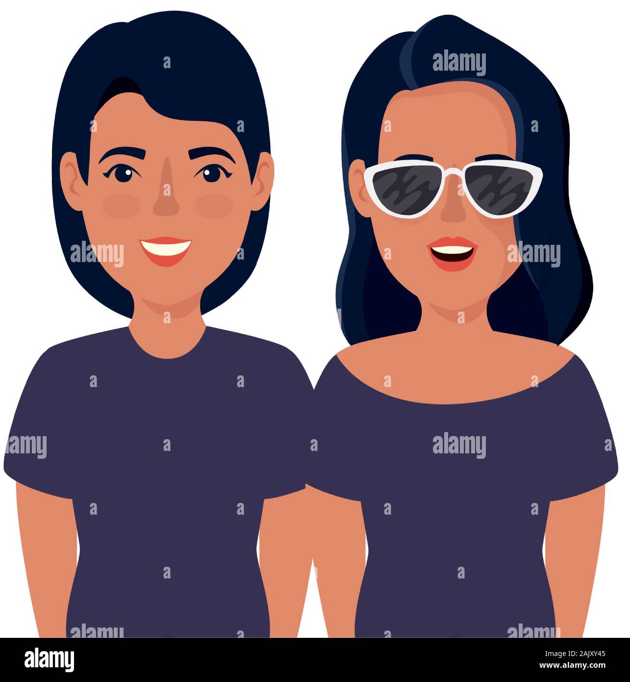 group of beautiful women avatar character Stock Vector Image & Art - Alamy