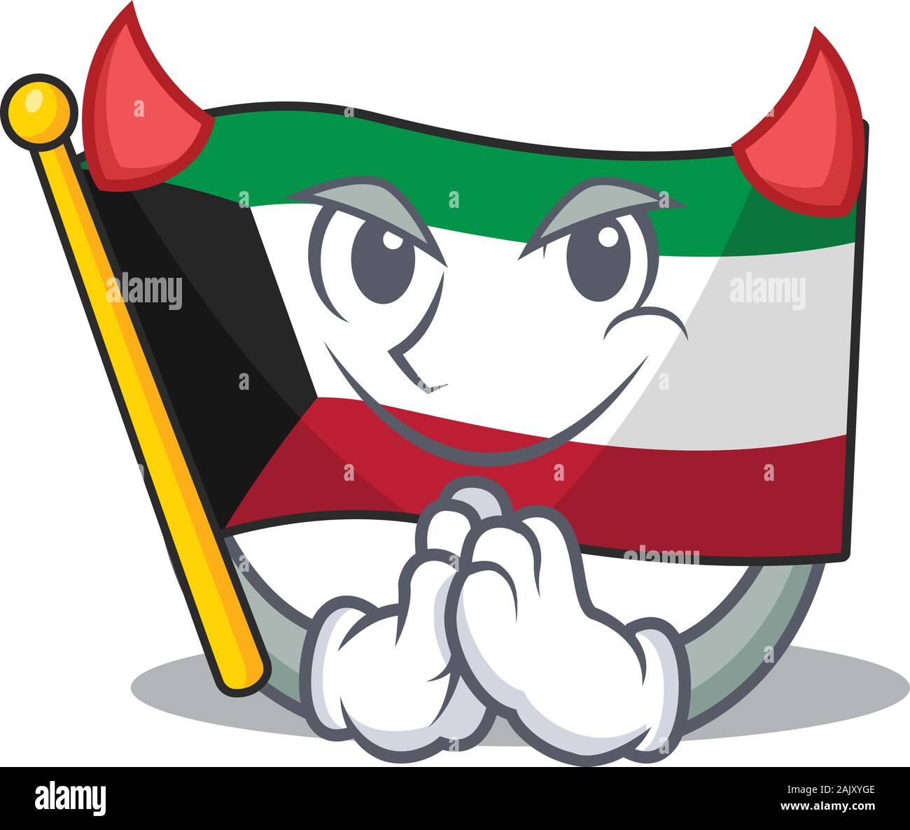 Devil flag kuwait Cartoon in character design Stock Vector Image & Art ...