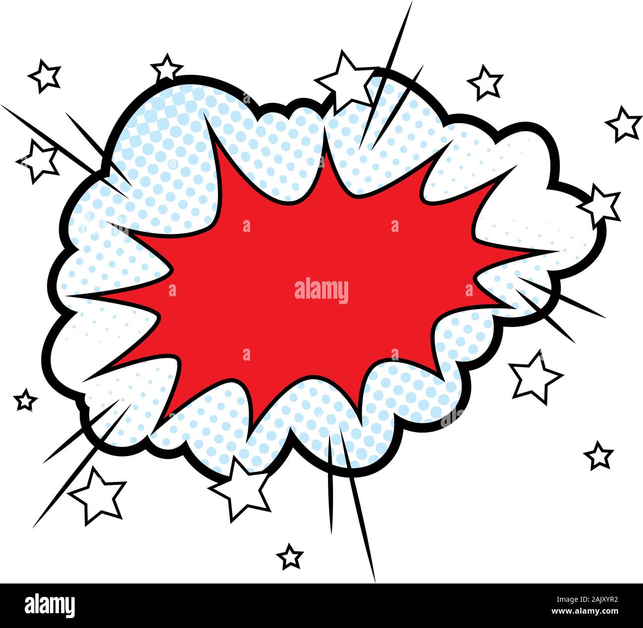 explosion red color pop art style icon Stock Vector Image & Art - Alamy