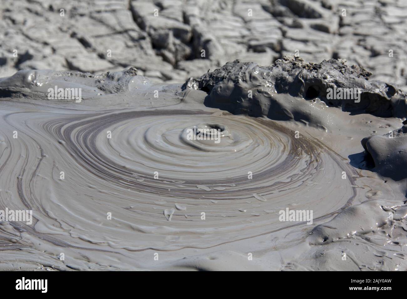 Mud active volcano in Azerbaijan Stock Photo - Alamy