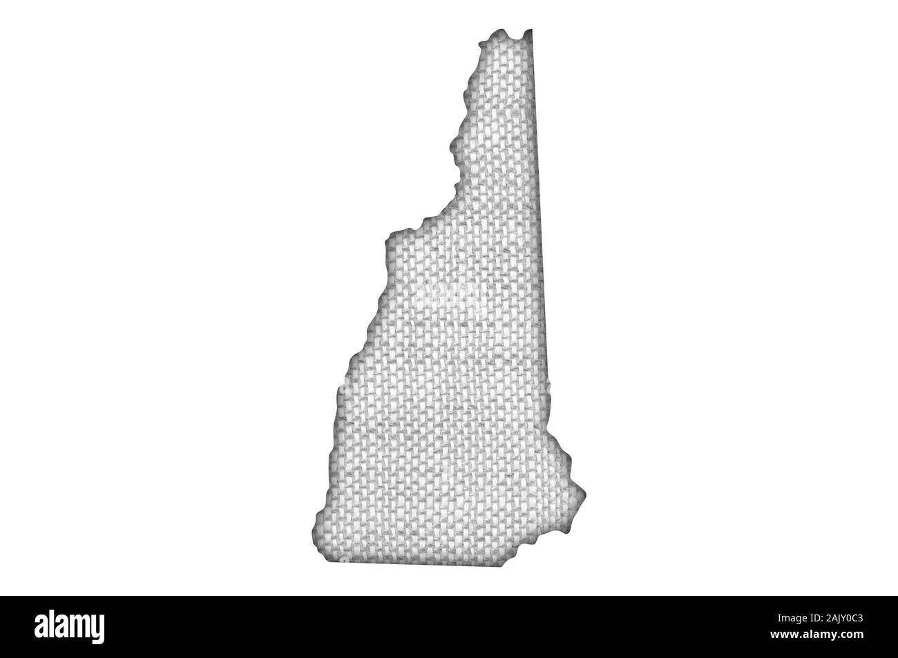 Map Of New Hampshire On Old Linen Stock Photo Alamy