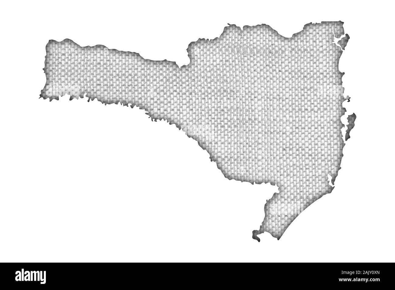 Map of Santa Catarina on old linen Stock Photo - Alamy