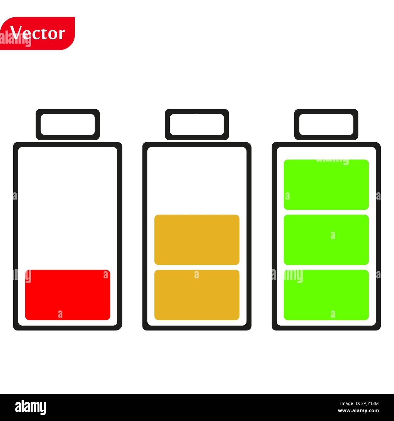Battery load illustration isolated on white background, vector ...