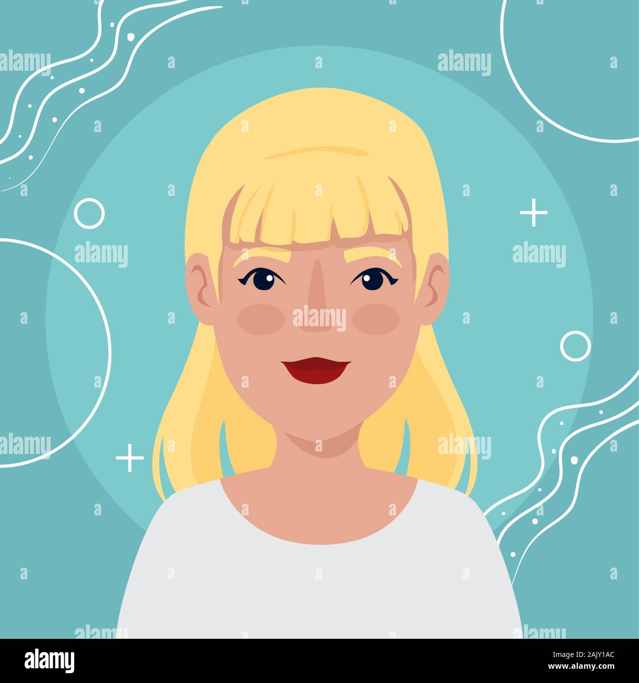 Young beautiful blonde woman professional Stock Vector Images - Alamy