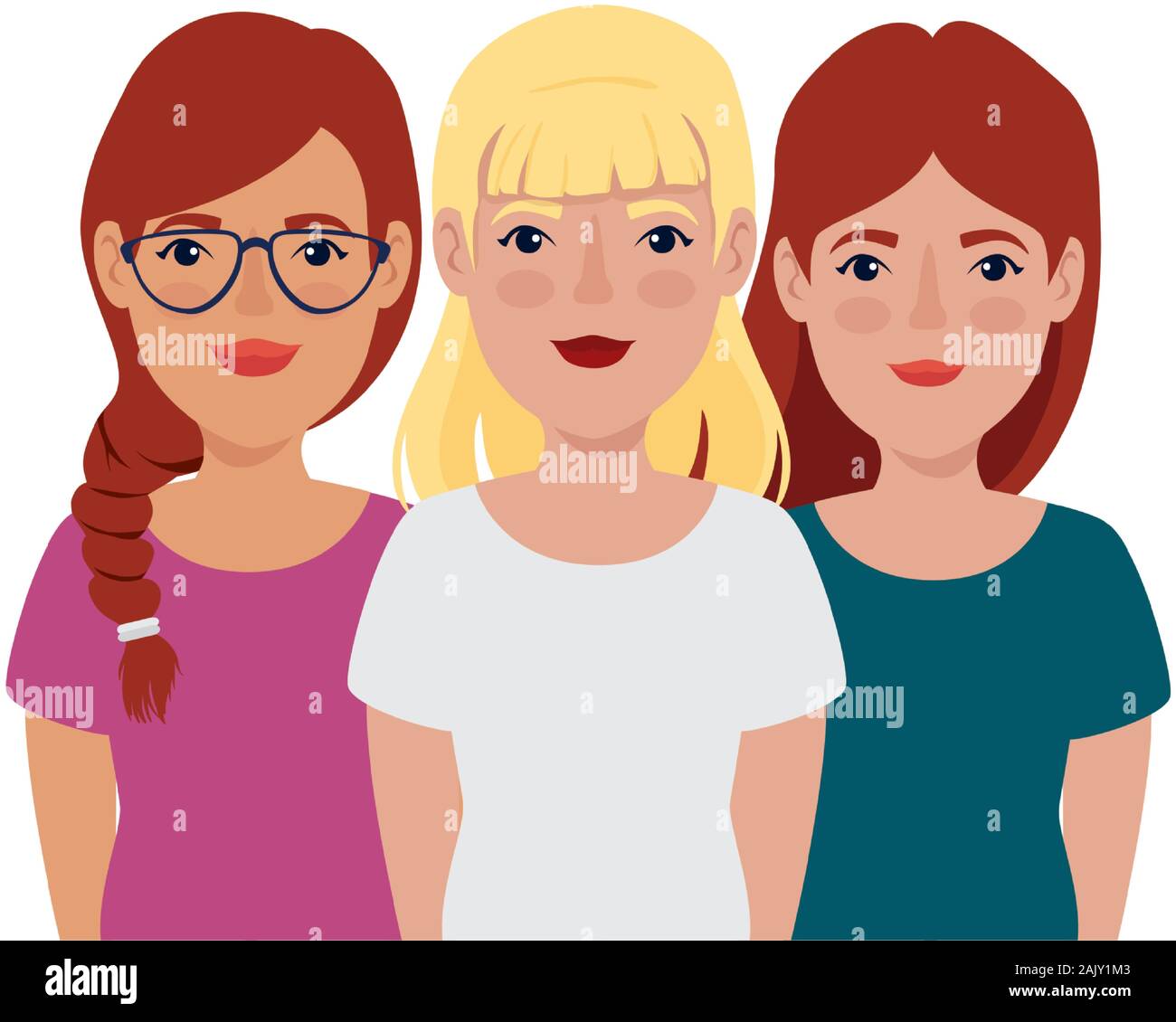 group of beautiful women avatar character icon Stock Vector Image & Art ...